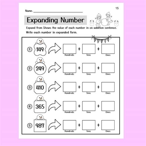 Expanded Form And Standard Form Worksheetfree Template Tpt