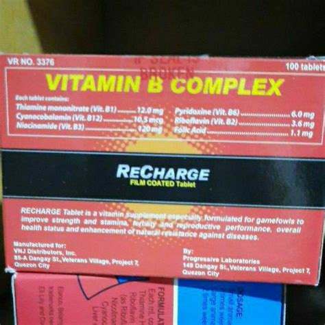 Recharge Vitamin B Complex 100tablets Shopee Philippines