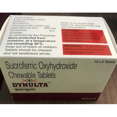 Sucroferric Oxyhydroxide Chewable Tablets Generic Drugs At Best Price