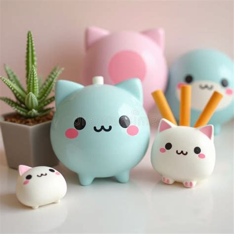 Hand Drawn Kawaii Objects Collection Stock Illustration Illustration