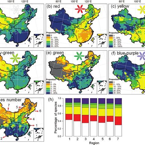 Geographic Patterns In The Proportion Of Species With Different Flower