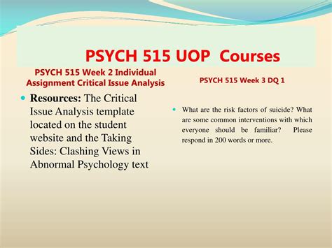 Ppt Psych 515 Uop Tutorial Course Uoptutorial Powerpoint