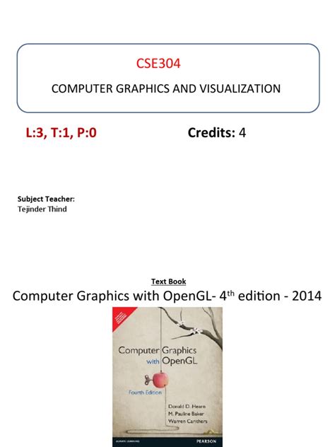 Zero Lecture Cse304 Pdf 3 D Computer Graphics Computer Graphics
