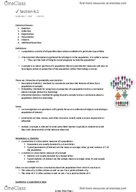 Statistical Sciences 2141ab Lecture Notes Fall 2018 Lecture 1