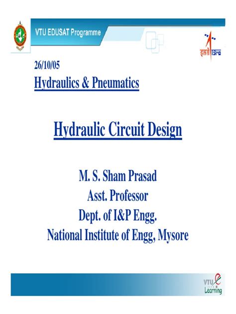 vtu edusat hydraulic circuits pdf pump piston