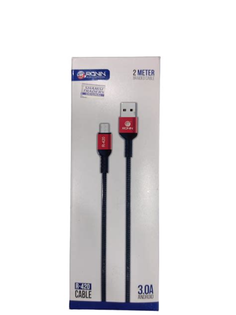 Ronin R 420 2 Meter Braided Charging Cable 3 0a Android Superior