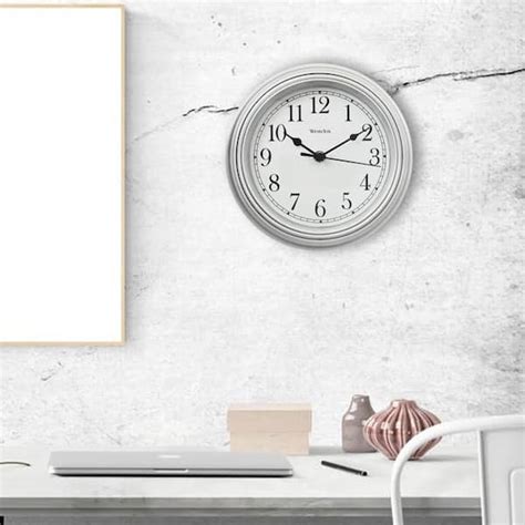 Westclox 9 In Simplicity Wall Clock With Bezel And Silver 46984a The