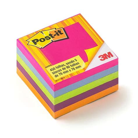 Cubo Tropical Post It® 3m 76x76 Mm C 450 Fls