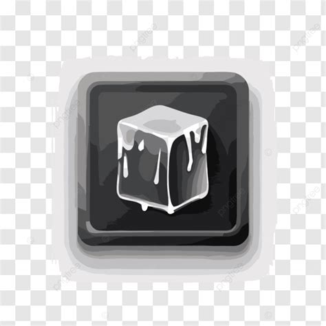 아이스 큐브 스타일의 검은 색 버튼 벡터 흰색 배경을 기반으로 한 단순한 검은색 얼음 아이콘 그림자 없음 작은 프레임 중앙 Png 일러스트 및 벡터 에 대한 무료