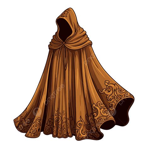 Ikon Kartun Clipart Jubah Jubah Tua Dengan Baju Besi Cokelat Vektor