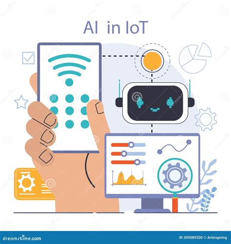 Ai Integration Artificial Intelligence And Human Synergy Stock Vector