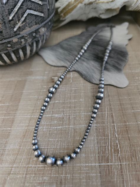 Multi Bead Sterling Silver Navajo Pearl Necklace Kittie K Ranch And Co
