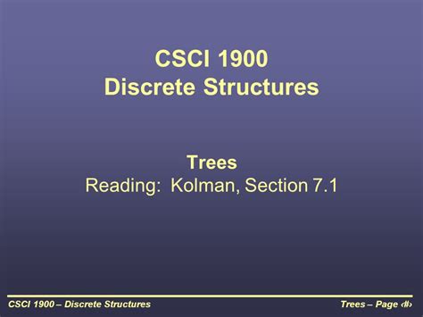 Trees Page Csci Discrete Structures Csci Discrete