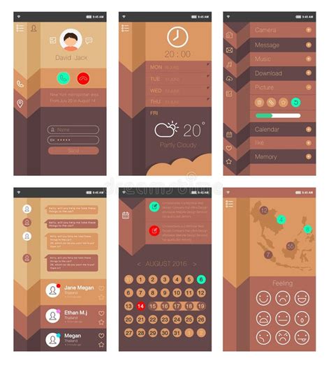 Template For Mobile App Design Stock Vector Illustration Of Creative