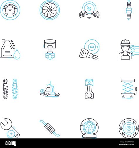 Education Sector Linear Icons Set Learning Curriculum Instruction