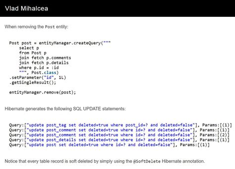 Hibernate Softdelete Annotation Vlad Mihalcea