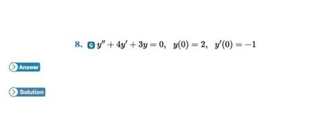 Solved Find The Solution Of The Given Initial Problemsketch