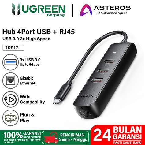 Jual UGREEN Lan Adapter Gigabit USB Type C To RJ45 Fast Ethernet