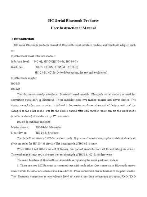 Hc 06 Datasheet Pdf Bluetooth Information And Communications