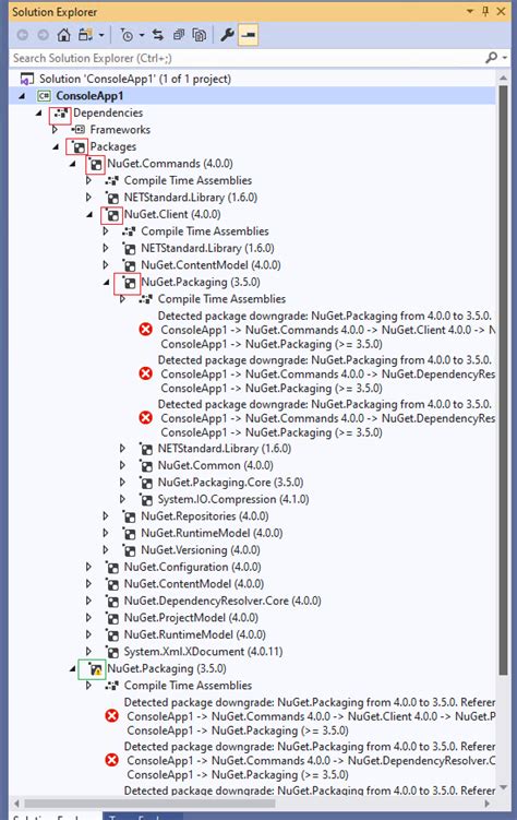 nuget diagnostics do not add icons to top level dependencies · issue 6275 · dotnet project