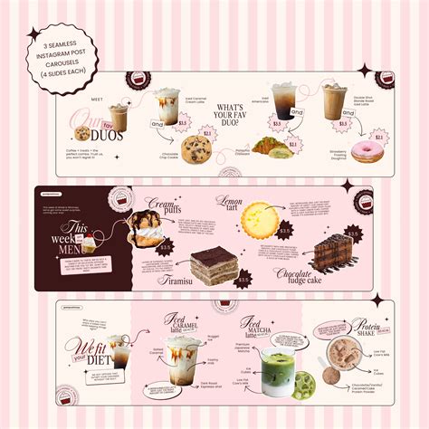 Best 10 Menu Editable Canva Template Bakery Menu Dessert Menu