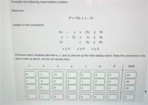 Solved Consider The Following Maximization Problem Maximize