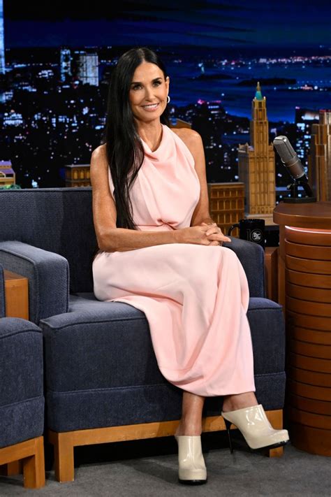 Demi Moore At Tonight Show Starring Jimmy Fallon 09092024 Hawtcelebs