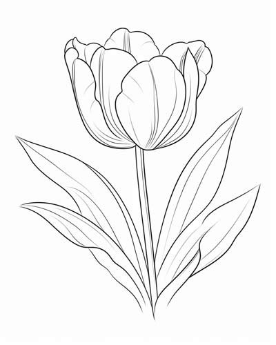 Tulip Coloring Pages