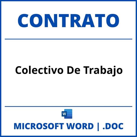 Contrato Colectivo De Trabajo En Word