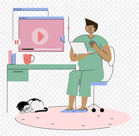 在家工作 工作 卡通png图片素材下载图片编号7202905 Png素材网