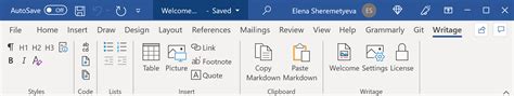 Writage Markdown Plugin For Microsoft Word Features