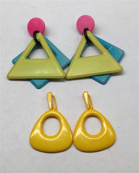 Geometric Vintage Dangle Earrings Gem