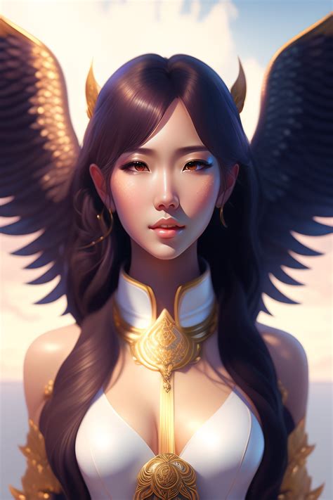 Lexica Realistic Anime Angel Of Life By The River Of Life Full Body