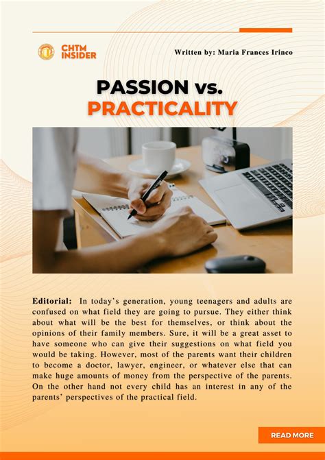 Editorial Passion Vs Practicality By Chtminsider Issuu
