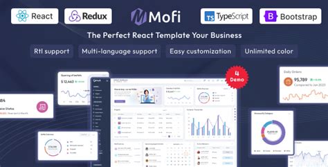 mofi react js admin dashboard template by pixelstrap themeforest