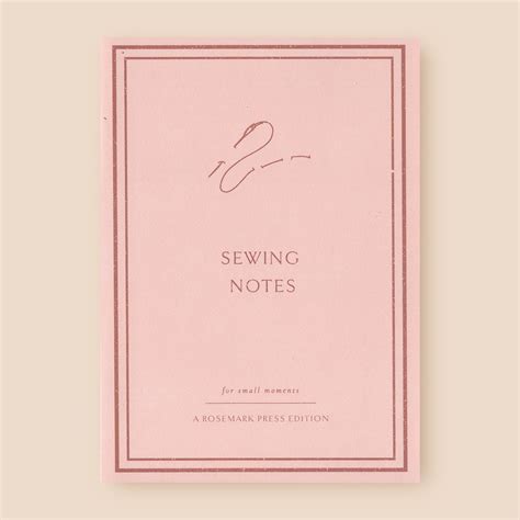 Sewing Notes A5 Notebook Blank Rosemark Press