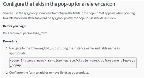 Solved How Do I Configure A Pop Up View On A Reference Fi
