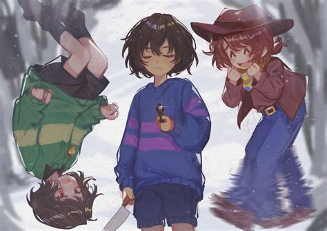 Frisk Chara And Clover Undertale And 1 More Drawn By 0601fuyu