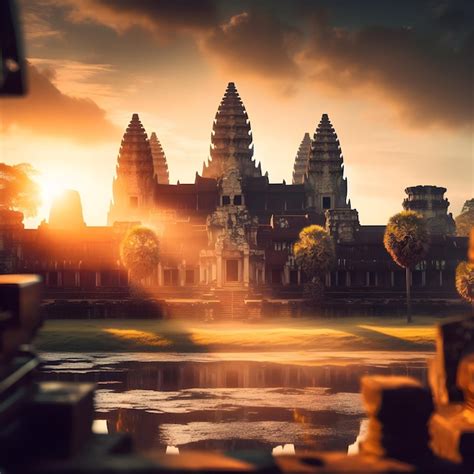 Angkor Wat Cambodia Premium Ai Generated Image