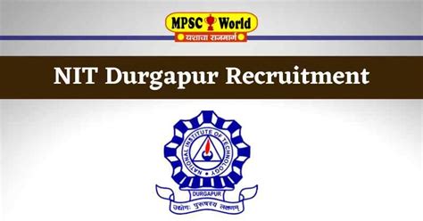 Nit Durgapur Recruitment 2022 Apply Here