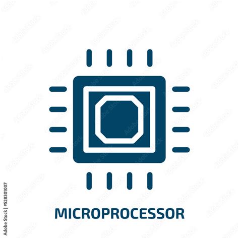 Microprocessor Vector Icon Microprocessor Processor Chip Filled Icons From Flat Science