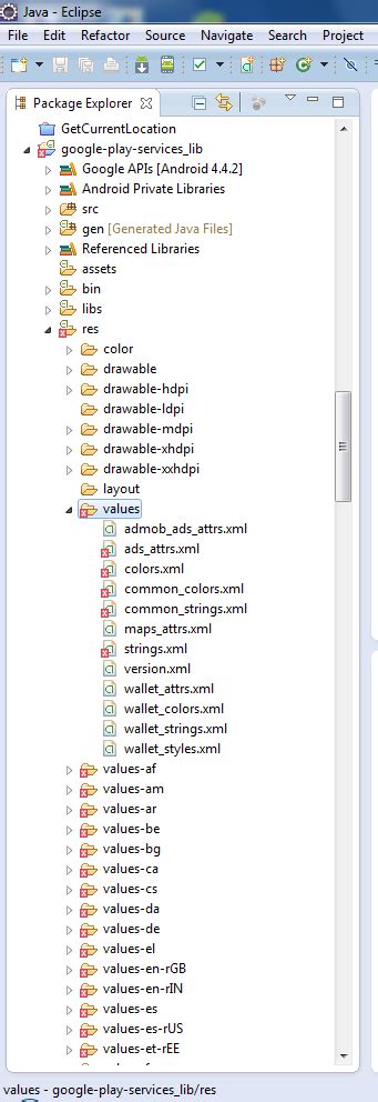 Android Eclipse Import Google Play Services Lib Display Error In