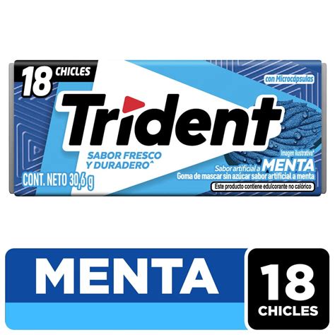 Comprar Chicle Trident Sin Azúcar Sabor Menta 18 Uds 30 6 G Walmart