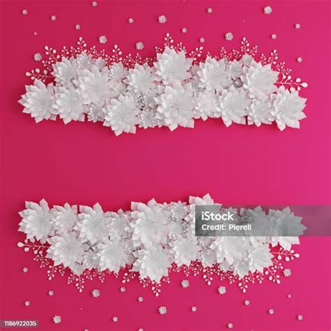 종이 꽃입니다 웨딩 장식 인쇄 제품의 디자인배경 배경 화면 3d 일러스트레이션 3d 렌더링 3차원 형태에 대한 스톡 사진 및
