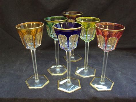 Bonhams A Collection Of Six Baccarat Wine Glasses