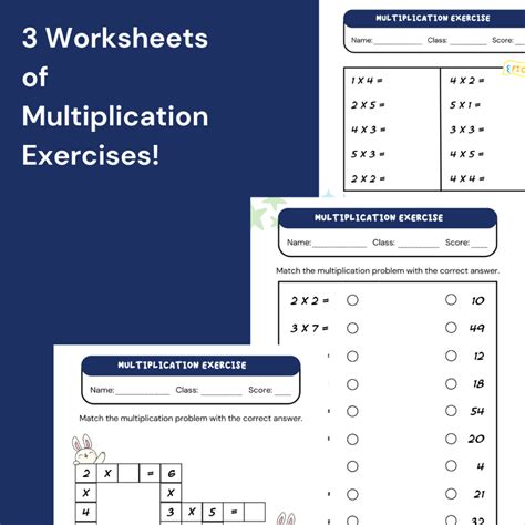 Multiplication Table Exercises For Students Masterbundles