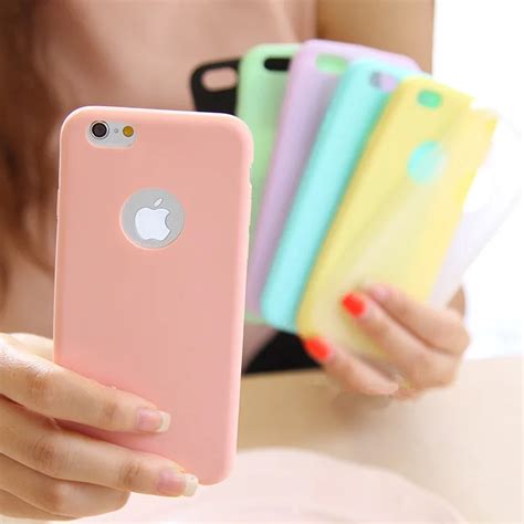 Fashion Cute Candy Colors Soft Tpu Silicon Phone Cases For Apple Iphone