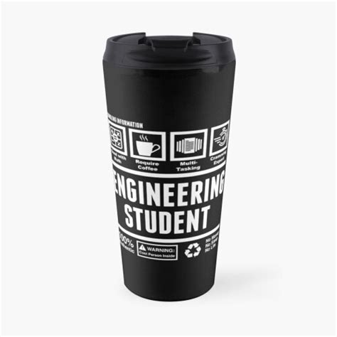 Insulated Travel Coffee Mug Funny Engineering Student Handling