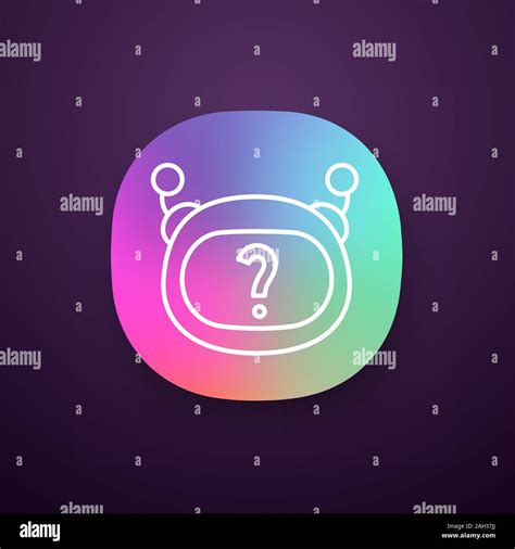 Help Chatbot App Icon Faq Chat Bot Virtual Assistant Robot Face With Question Mark