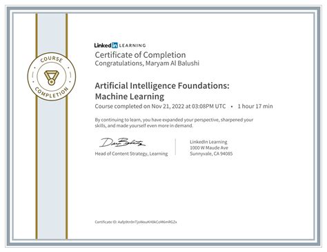 Maryam Al Balushi No Linkedin Certificate Of Completion